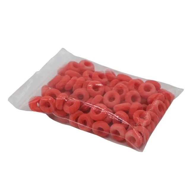 100 PACK ANTISEPTIC Rubber Castration Rings Tailing Docking Lambing ...