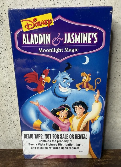 DISNEY'S ALADDIN JASMINES Moonlight Magic VHS Demo 1998 Sealed Free ...