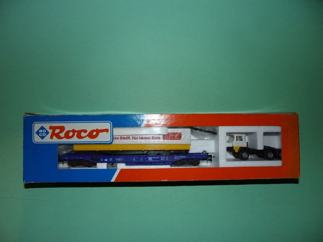 ROCO WAGON KANGOUROU avec remorque STEIFF et tracteur 48011 NEUF EUR 50 ...