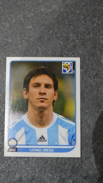 PANINI STICKER #122 Lionel MESSI ROOKIE WORLD CUP AFRICA 2010 FIFA CARD ...