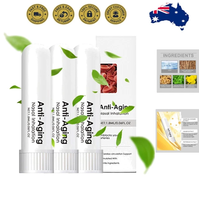 ALZCLIPING INHALER, 3PCS Memory Boost Inhaler, Anti-Aging Nasal ...