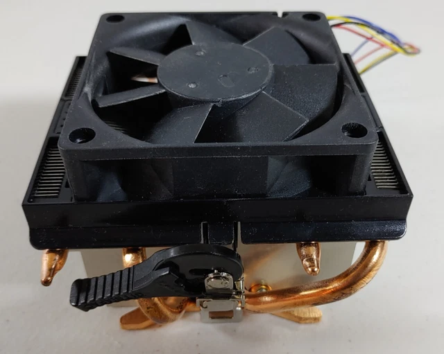 HEATSINK FAN CPU Cooler AVC Z7UH40Q001 Copper Pipe AMD Sockets WORKING ...