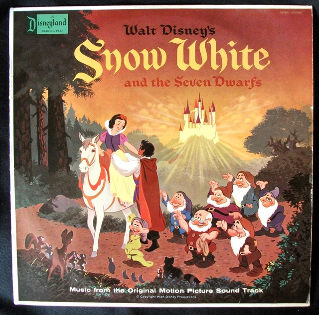 Disney Snow White And The Seven Dwarfs First Uk 12 Vinyl Soundtrack Lp