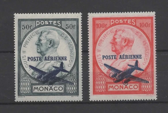 MONACO -- MONTE CARLO -- Poste Aérienne. -- Timbres prince Louis II ...