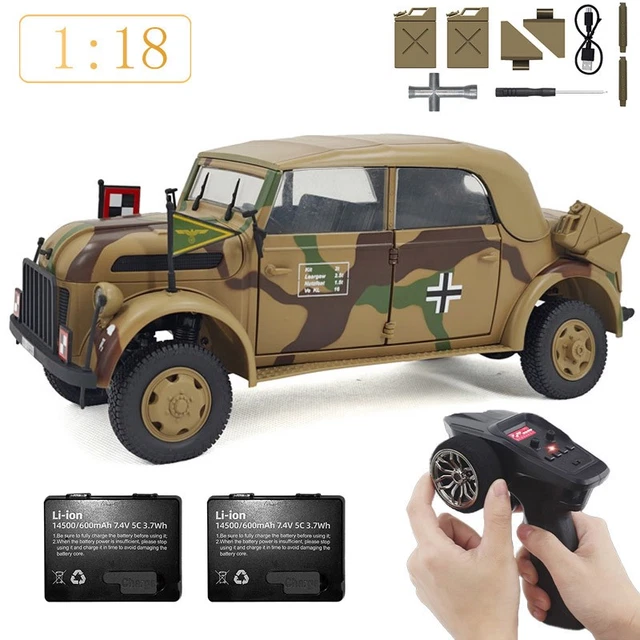 1:18 GERMAN STEYR 1500A RC Car Command Military Vehicle Brushed Smoke ...