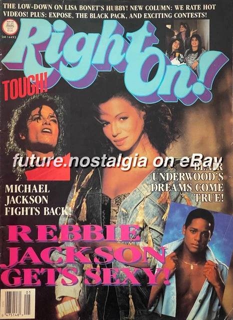 JANET REBBIE MICHAEL JACKSON May 88 Rare RIGHT ON Vintage USA Celebrity ...