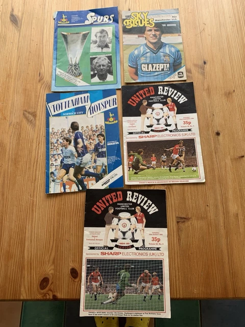 5 X 80’S Football Match Programmes Featuring Spurs, Man Utd - Pre Owned ...