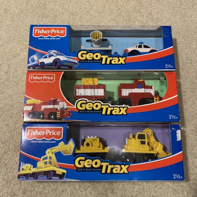 FISHER PRICE GEOTRAX Vehicles Lot 3 Freightway Transport Deep Digs ...