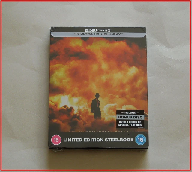 OPPENHEIMER - UK 4K Ultra Hd + Blu-Ray 3-Disc Steelbook *** New £52.68 - PicClick UK