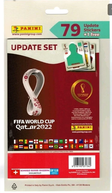 PANINI QATAR 2022 fifa world cup Oryx update set aggiornamenti 79+1 Swiss ed. EUR 27,50 ...