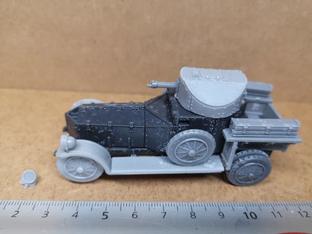 1 X ROLLS-ROYCE WW1 ARMORED CAR 28MM 1/56 MOUNTED RESIN MINIATURE G150 ...