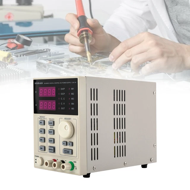 300W 30V 5A Adjustable DC Power Supply Precision Variable 4 Digital Lab ...