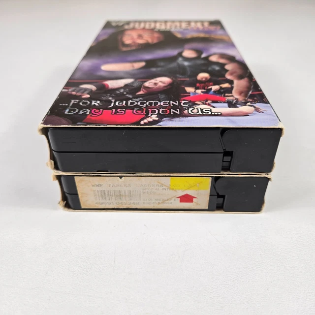 WWF JUDGEMENT DAY Undertaker 1998 & TLC Tables Ladders Chairs 2000 VHS ...