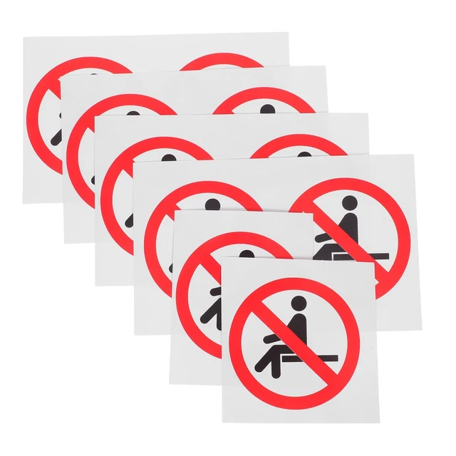 10 PCS STICKER Warning Sign Safety Signs Decals Workshop Stickers £11. ...