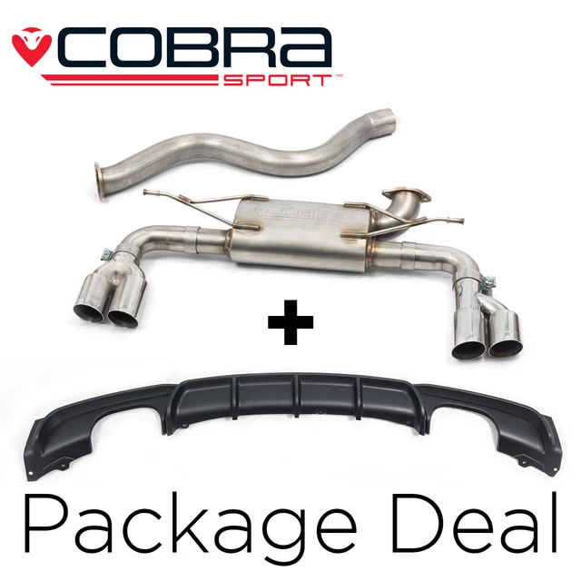 BMW 335D (F30/F31) Quad Exit Cobra Exhaust & Rear Diffuser Panel ...