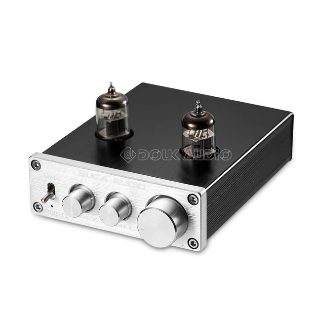 MINI VACUUM TUBE Preamp HiFi Stereo Audio Preamplifier with Treble Bass ...