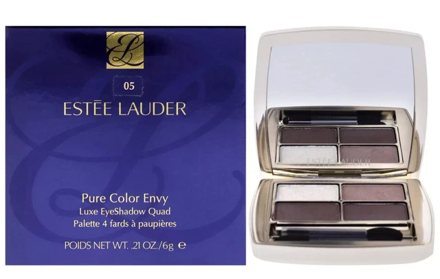 ESTÉE LAUDER PURE Color Envy Luxe Eyeshadow Quad Grey Haze 05 6g ...
