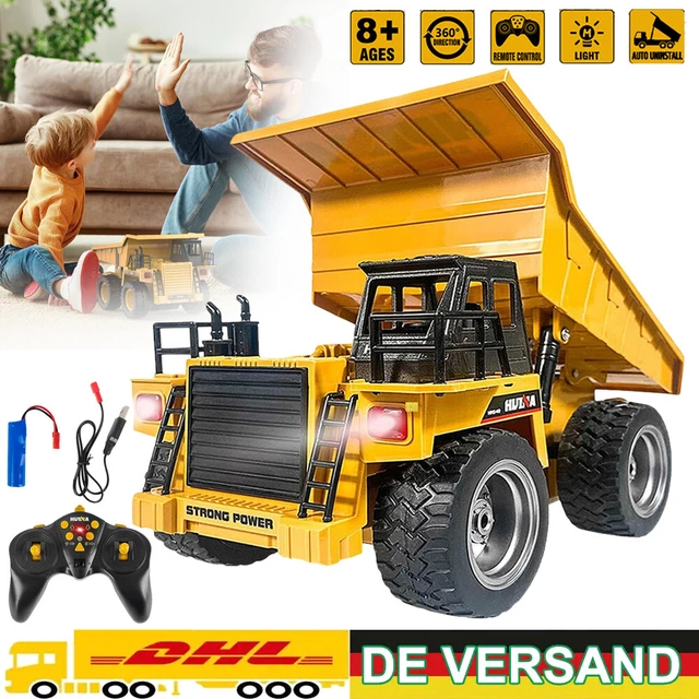 RC MULDENKIPPER SPIELZEUG Ferngesteuerter Kipper Dumper Laster 1:18 2,4 ...
