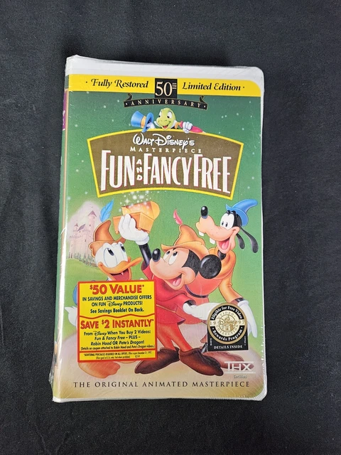 FUN AND FANCY Free: 50th Anniversary Walt Disney's Masterpiece VHS ...