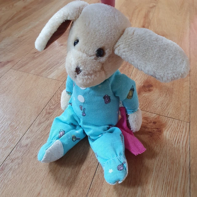 LITTLE SNOOZEMS DOG Plush Soft Toy Beanie Puppy Pup Blue vintage 1996 ...