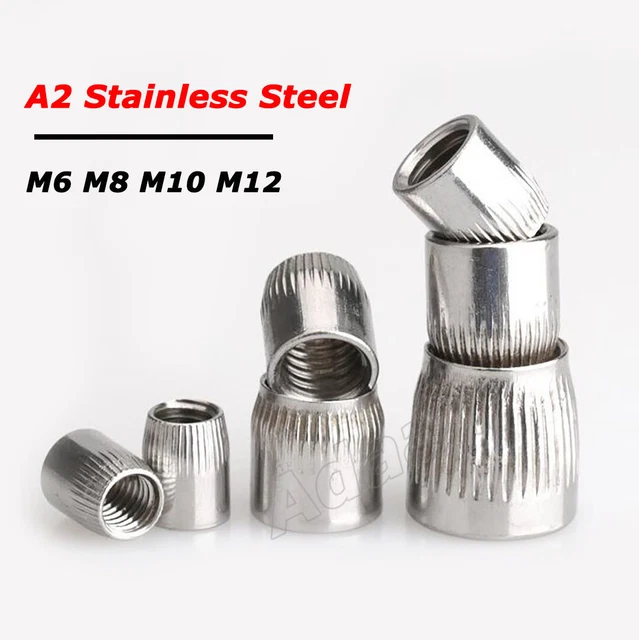 M6 M8 M10 M12 Knurled Conical Tapered Cone Nut Female Thread 304 ...