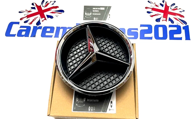 MERCEDES BENZ CHROME Grille Emblem Star and Base W176 W205 W207 W117 ...