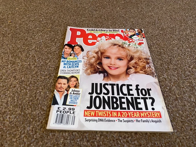 PEOPLE MAGAZINE 22/8/2016 Jonbenet Ramsey. Linda Thompson. Bryce Dallas ...