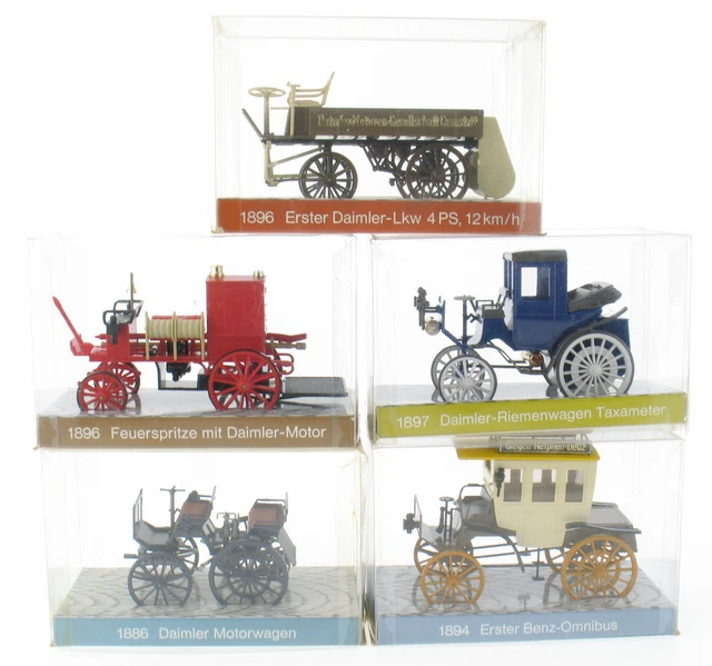 5X CURSOR - Daimler LKW, Riemenwagen, Feuerspritze Motorwagen, Benz Omnibus 1:43 EUR 99,90 ...