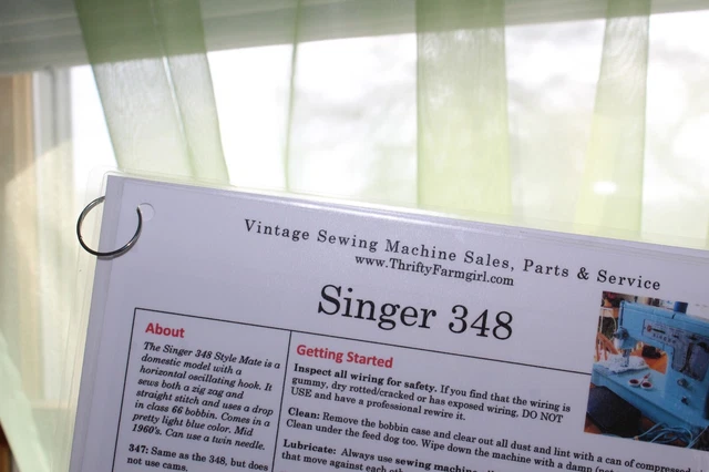 SINGER 348 SEWING Machine Flash Card Set/Manual Replacement -BEST ...