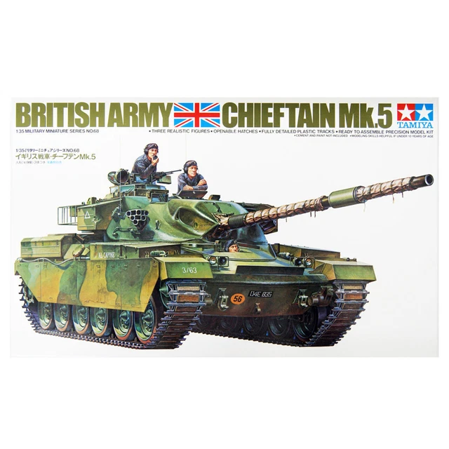 TAMIYA BRITISH ARMY Main Battle Tank Chieftain Mk.5 Tank 1:35 Scale Military Toy £24.49 ...