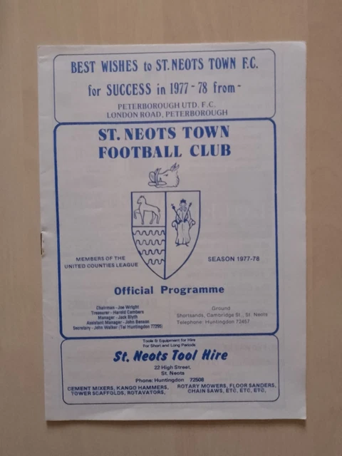 ST. NEOTS TOWN v Yaxley British Legion, Huntingdonshire Senior Cup ...