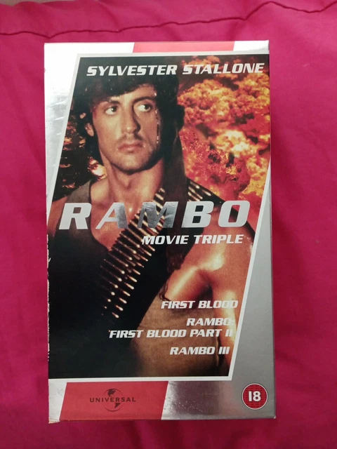VHS CASSETTE TESTED Rambo First Blood I II III Box Set 2001 £5.99 ...