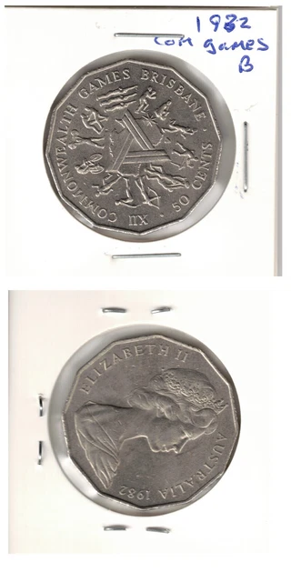 1982 AUSTRALIAN 50 Cent Coin XII Commonwealth Games Brisbane $4.00 ...