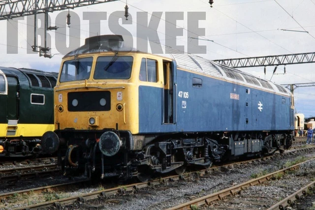 35MM SLIDE BR British Rail Diesel Loco Class 47 47105 1992 Original £4. ...