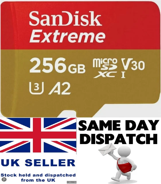 SANDISK MICRO SD Extreme Pro 256GB Class10 SDXC A2 Memory Card& adapter ...