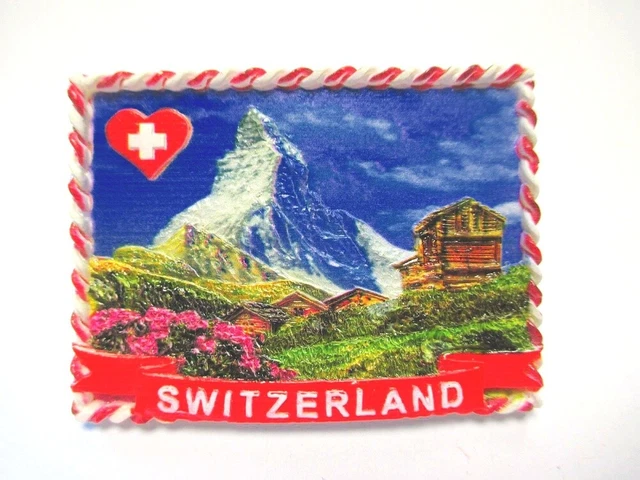 MONTE CERVINO MAGNETE Zermatt Montagna Souvenir 7 CM Svizzera Poly (980 ...