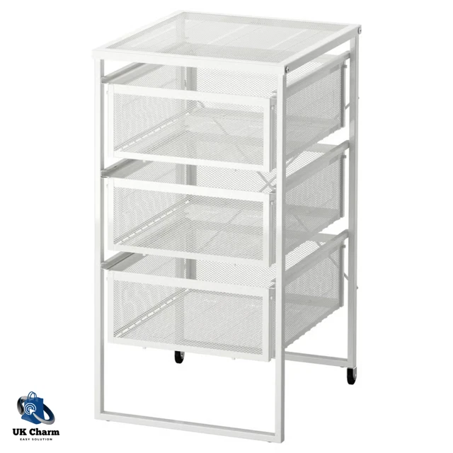 IKEA LENNART 3-DRAWER Unit Metal Under-Desk Storage for Office Bedroom ...