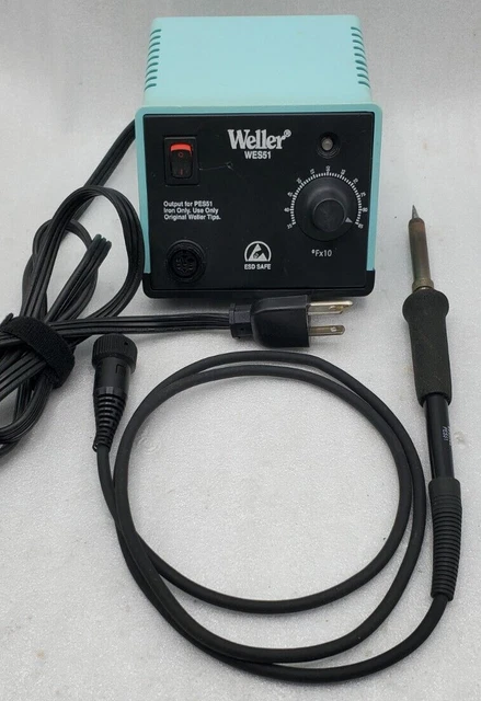 WELLER PROFESSIONAL SOLDERING Station Model Wes51 + Soldering Iron ...