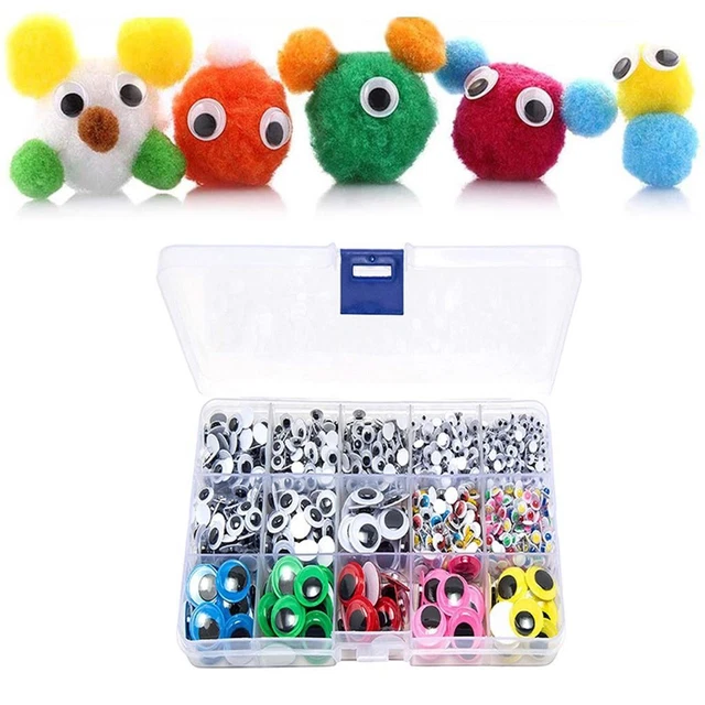 EYE NO PIECES Googly Wiggle Eyes Art Craft Fun Toy Sticky Mixed for ...