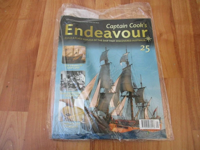 1/48 EAGLEMOSS BUILD Captain Cook's Endeavour Model Ship Issue 25 Inc ...