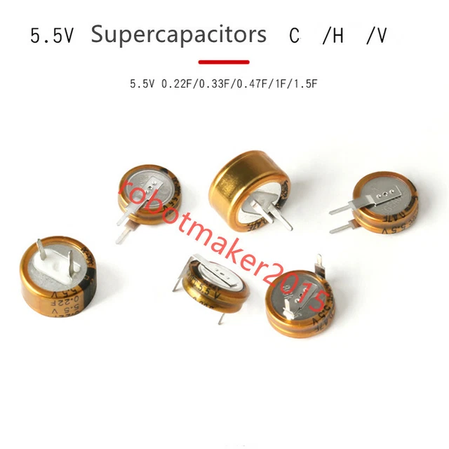 5,5 V 0,1/0,22F/0,047F/0,47F/1,5F/4F/0,022F/5F Farad condensateur supercondensateur EUR 2,95 ...