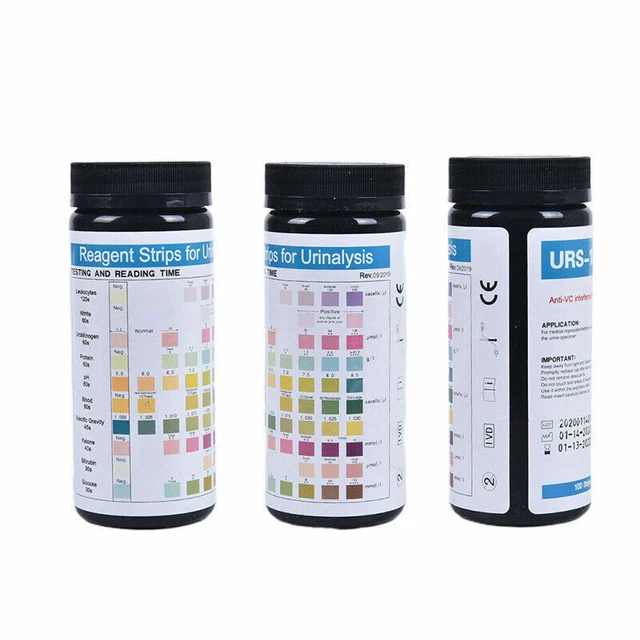 100PC/BOTTLE URS-10T URINALYSIS Reagent Strips 10 Parameters Urine ...