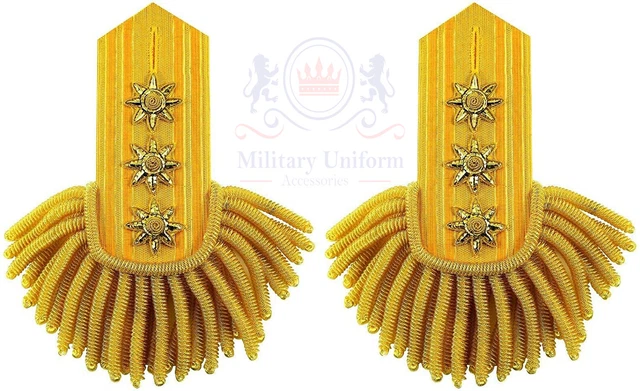 BRITISH MILITARY REGIMENT Bullion Laced Fringe Star Epaulette 1810 £70. ...
