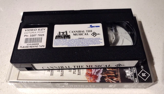 CANNIBAL THE MUSICAL VHS pal Big box ex rental Siren Troma $98.99 ...