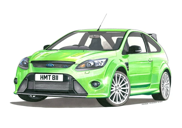 FORD FOCUS RS Mk2 Greeting Card A5 size EUR 5,57 - PicClick DE