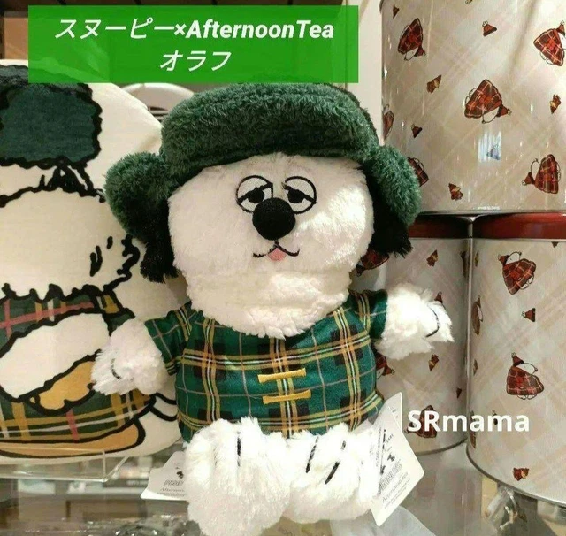 SNOOPY X AFTERNOON Tea Olaf Plush Toy PEANUTS Checkered Outfit 32cm New ...