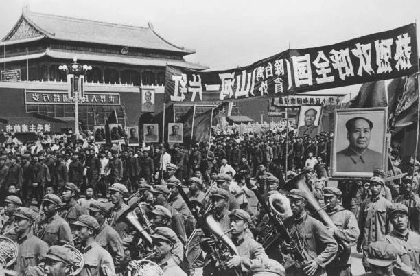 PARADE IN TIANANMEN Square in Beijing China September 1968 Old Photo $8 ...