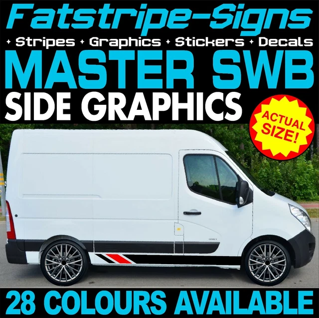 TO FIT RENAULT MASTER SWB L1 GRAPHICS STICKERS STRIPES DECALS DAY VAN ...