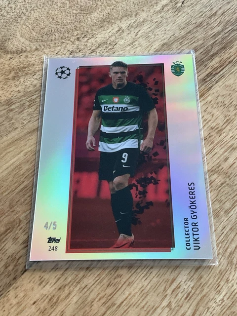 TOPPS TOTAL FOOTBALL 24/25 Viktor Gyokeres Numbered /5. Topps SSP ...