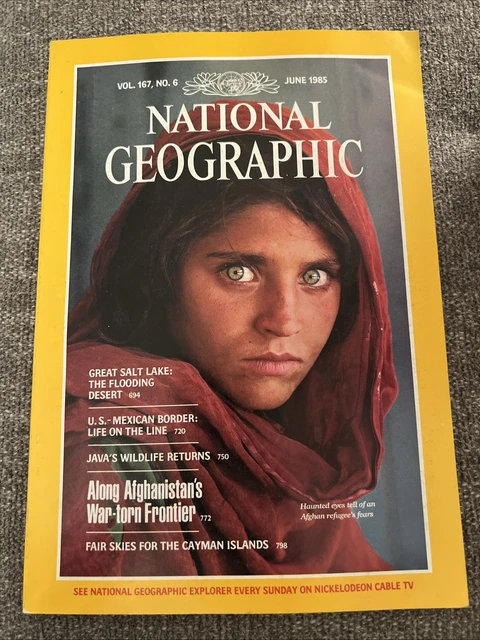 NATIONAL GEOGRAPHIC - June, 1985 Back Issue Magazine "Afghan Girl" Vol ...